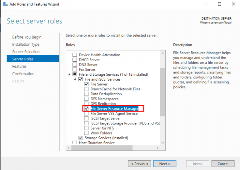 Windows Server 2019 File Server Resource Manager Installation and ...