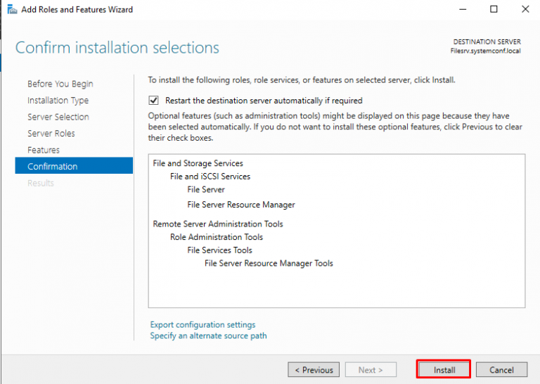 Windows Server 2019 File Server Resource Manager Installation and ...