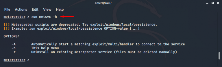 MSF Meterpreter Backdoor – What is metsvc? – SYSTEMCONF