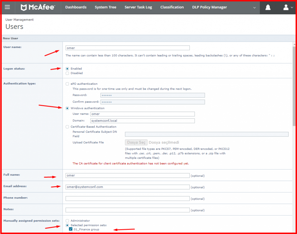 Adding Different Users to Role for DLP Product on Mcafee ePO – SYSTEMCONF