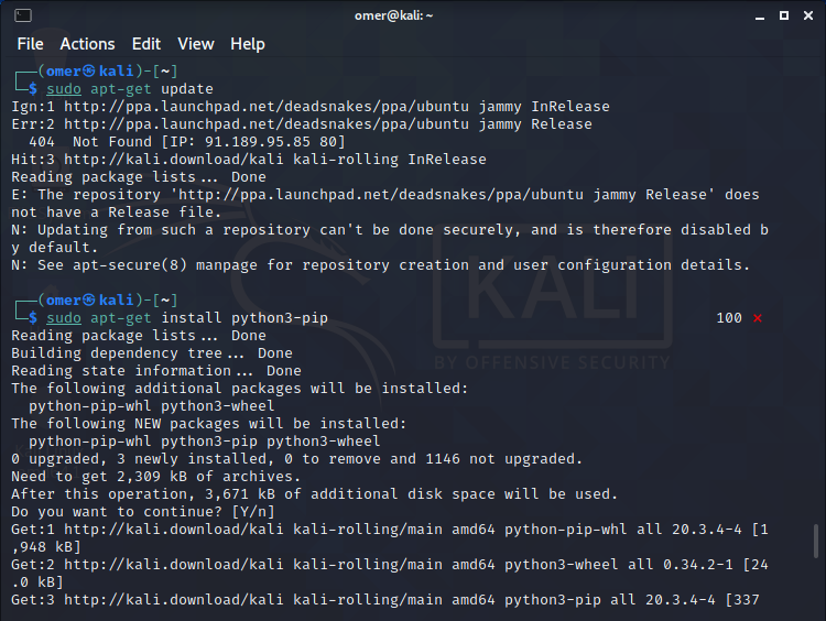 Solution For E Invalid Operation Python3 pip On Kali Linux 2021 
