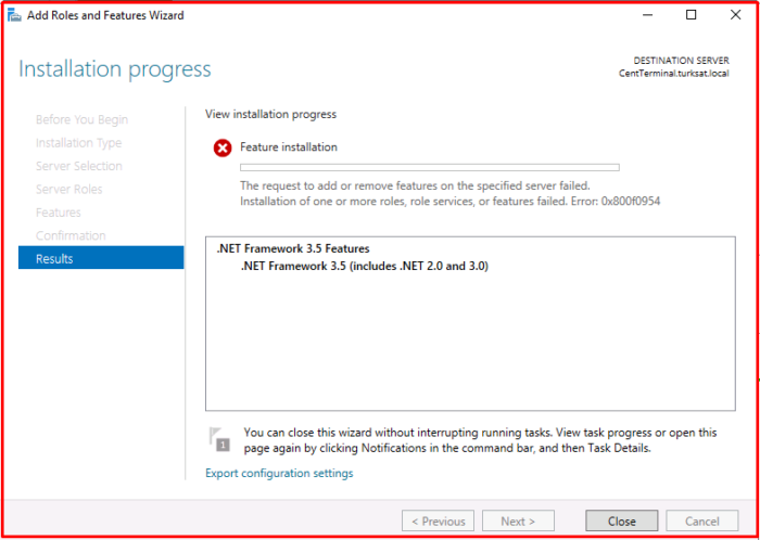 .net 3.5 Installation Error And Solition – 0x800f0954 – SYSTEMCONF