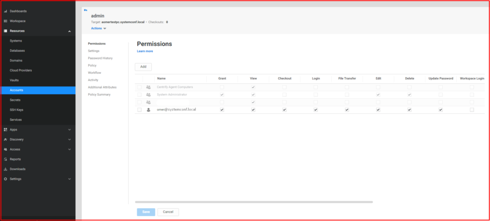 Password Vault Management on Centrify PAM – SYSTEMCONF